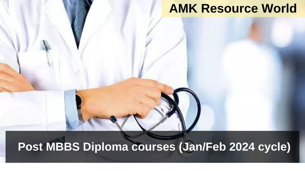 Post MBBS Diploma courses (Jan/Feb 2024 cycle) information bulletin ...