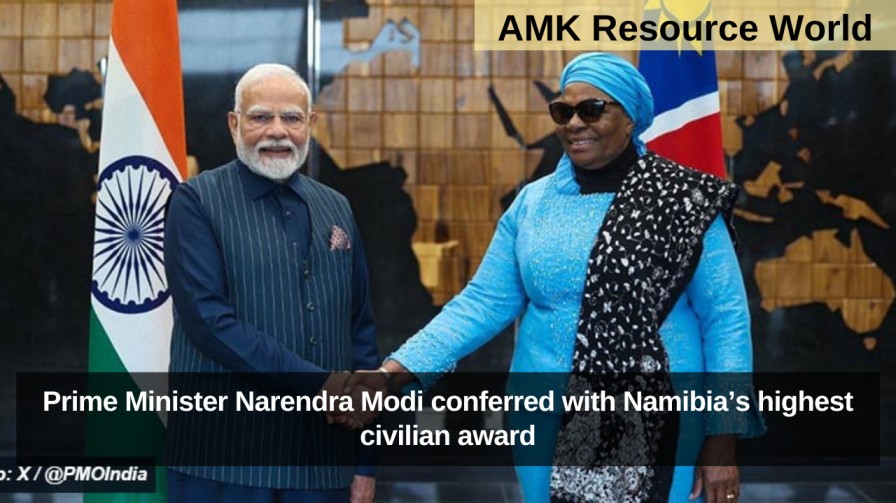 Prime Minister Narendra Modi conferred with Namibia’s highest civilian ...